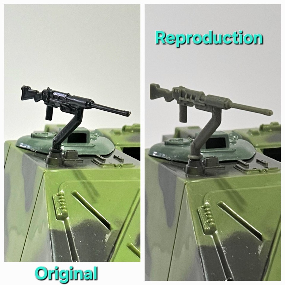 1984 Hasbro GI Joe Top Machine Gun, Green, Reproduction | eBay