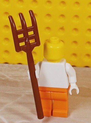 LEGO Pitchfork Farm Equipment Food Spear Hay Thrower Three Fork Pitch ...