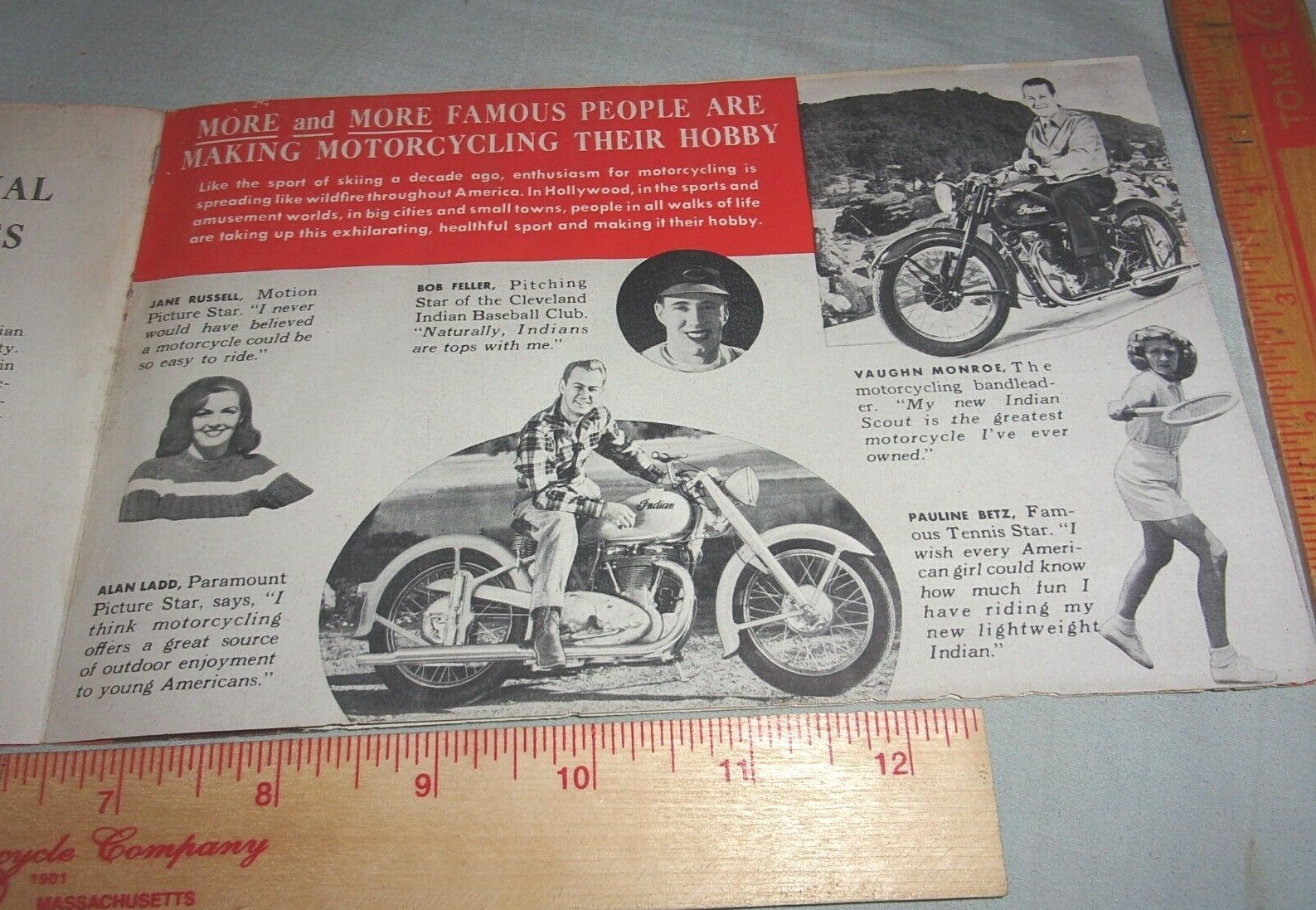 Indian Motorcycle brochure ad vintage collectible old advertising ...