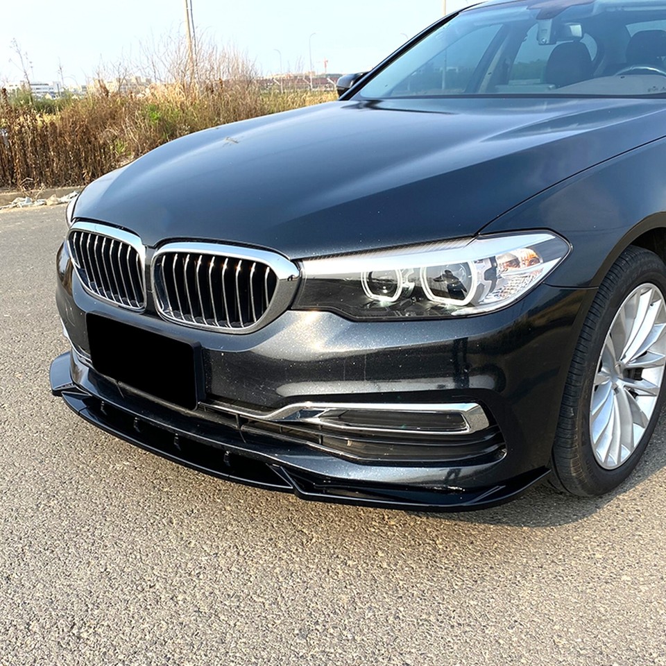 2017-2019 BMW G30 5 Series 525i 530i Glossy Black Front Bumper Spoiler ...
