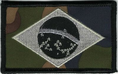 Brazil Flag Patch Camo Tactical Military Morale For VELCRO® BRAND Loop ...