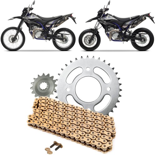 Yamaha WR 125 X R 2009-2016 Gold Upgrade Chain and Sprocket Kit Set ...