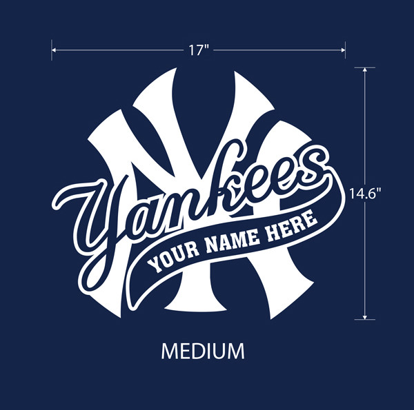 New York Yankees Logo Wall Decal w/ Your Name or Original Wording Home ...