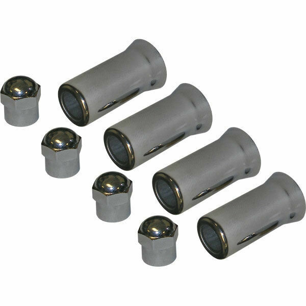 Dill 950-SC-4 Quality TPMS Tire Valve Stem Chrome Sleeve and Cap Kit 4 ...