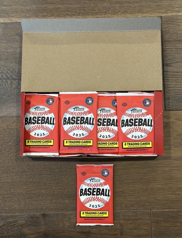 2025 Topps Heritage Baseball Hobby Box Single Pack Factory Sealed (8 ...