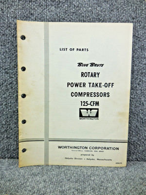 OEM Worthington PTO Air Compressor Blue Brute Mono Rotor 125 CFM Parts ...