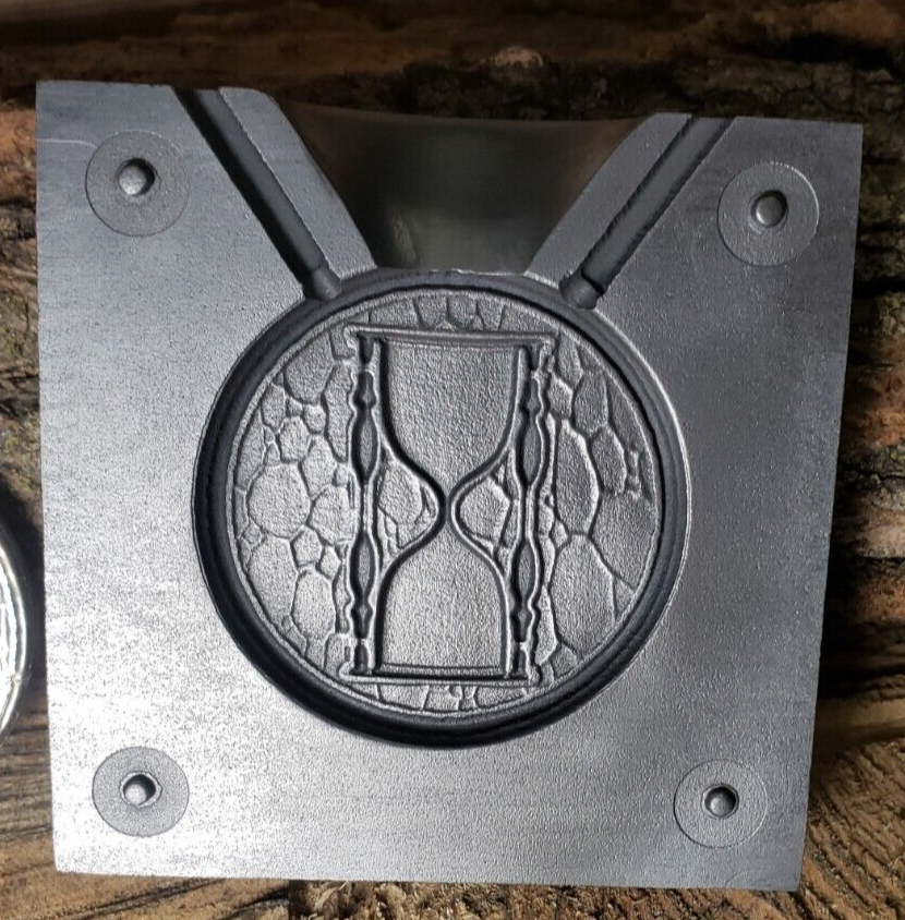 Graphite coin mold - Skull and Hourglass Double sided coin mold! | eBay