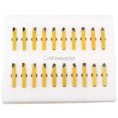 20 PC 1/2" C2 & C6 CARBIDE-TIPPED TOOL BIT SET SINGLE POINT BRAZED ...