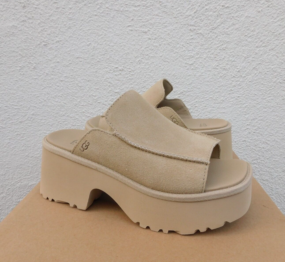 UGG SUEDE 2" NEW HEIGHTS SLIDE CLOG PLATFORM SHOES, WOMEN US 9.5/ EUR ...
