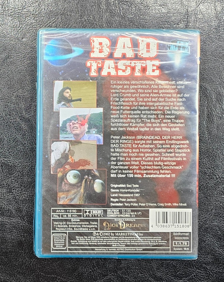 BAD TASTE (1987) - Peter Jackson, Terry Potter, German DVD NEW | eBay