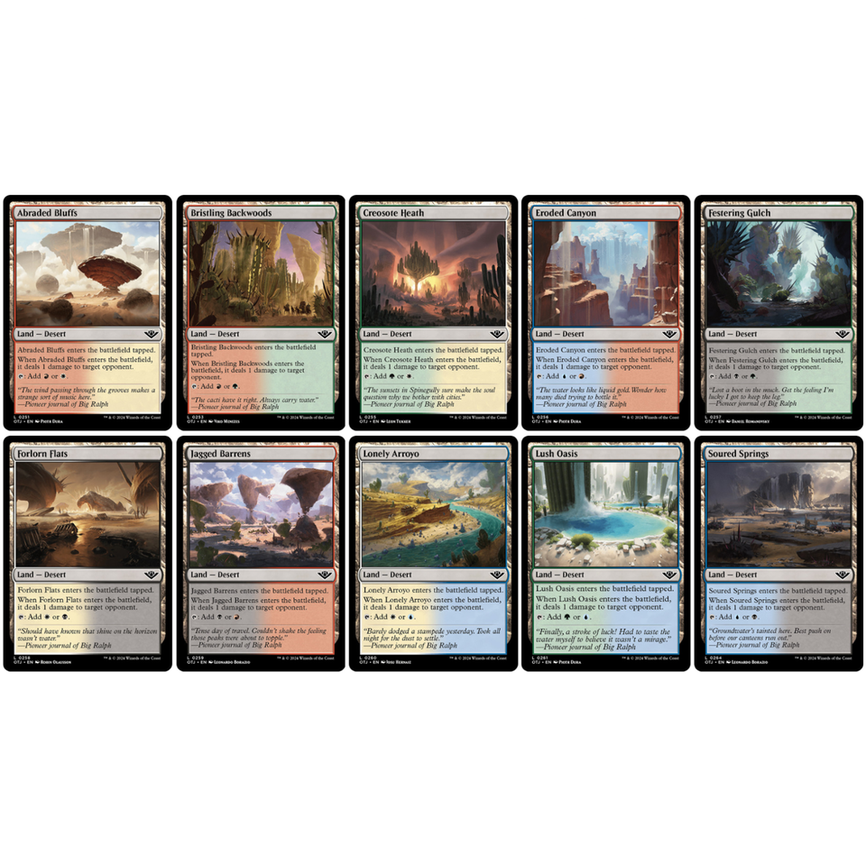 10x Deserts Ping Damage Dual Lands Land EDH MTG Magic- OTJ Damage ...