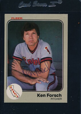 1983 Fleer #89 Ken Forsch Angels Signed Auto *27553 | eBay