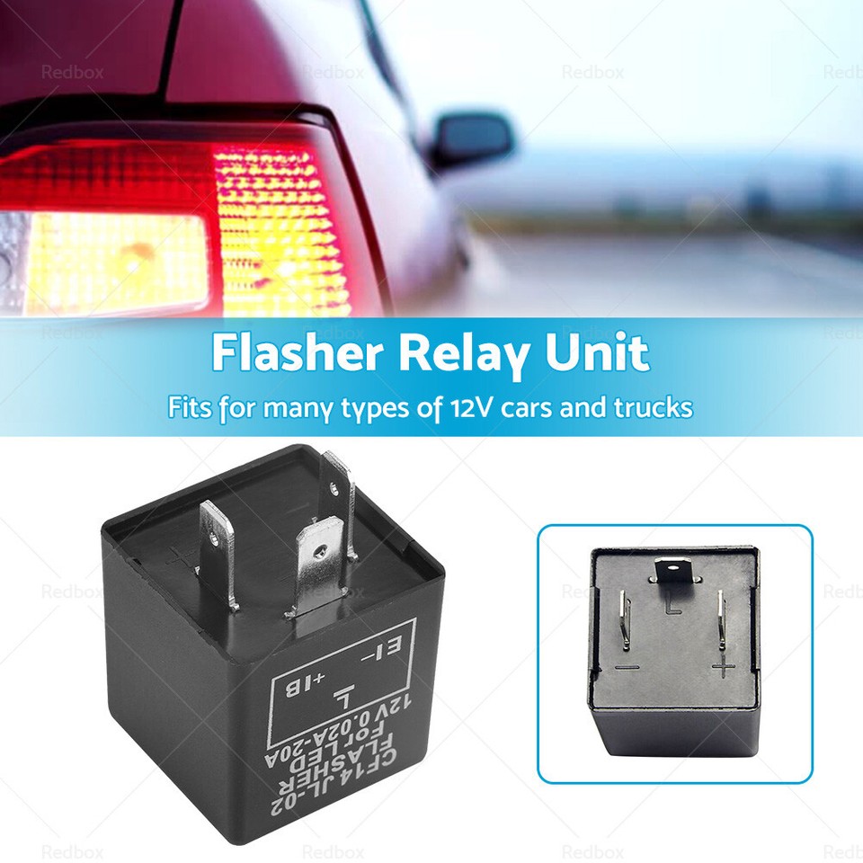 12V 3 PIN LED FLASHER RELAY UNIT FOR INDICATOR/BLINKER FLASH - POSITIVE ...