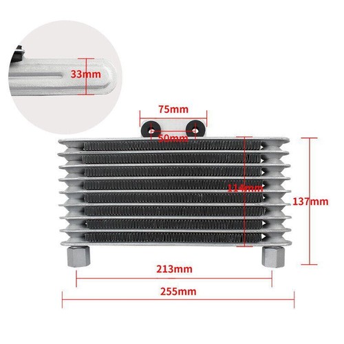 Engine CNC Oil Cooler Cooling Radiator Fit For 125CC-250CC Motorcycle ...