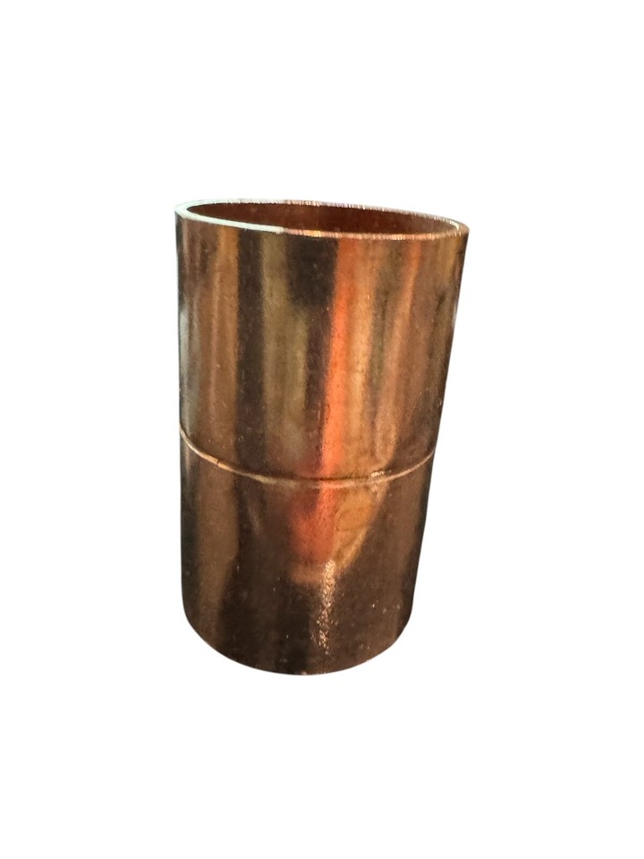 1" Inch Coupling Copper Fitting with Roll Stop - 1, 3, 5, or 10 Pieces ...