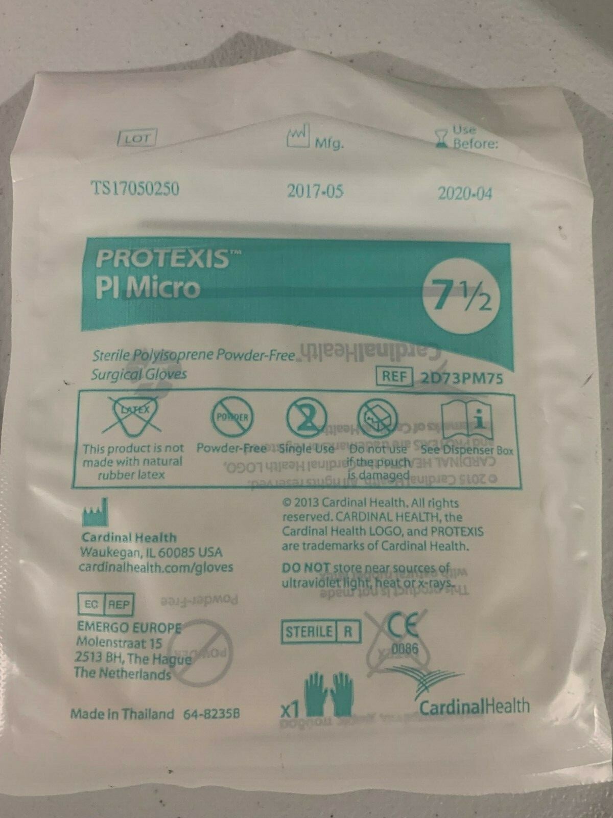 Cardinal Health - 2D73PM75 - PI Micro Polyisoprene Powder-Free Sterile ...