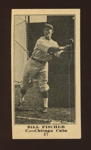 1916 M101-4 "Sporting News" Blank Backs -#57 BILL FISCHER (Chicago Cubs ...