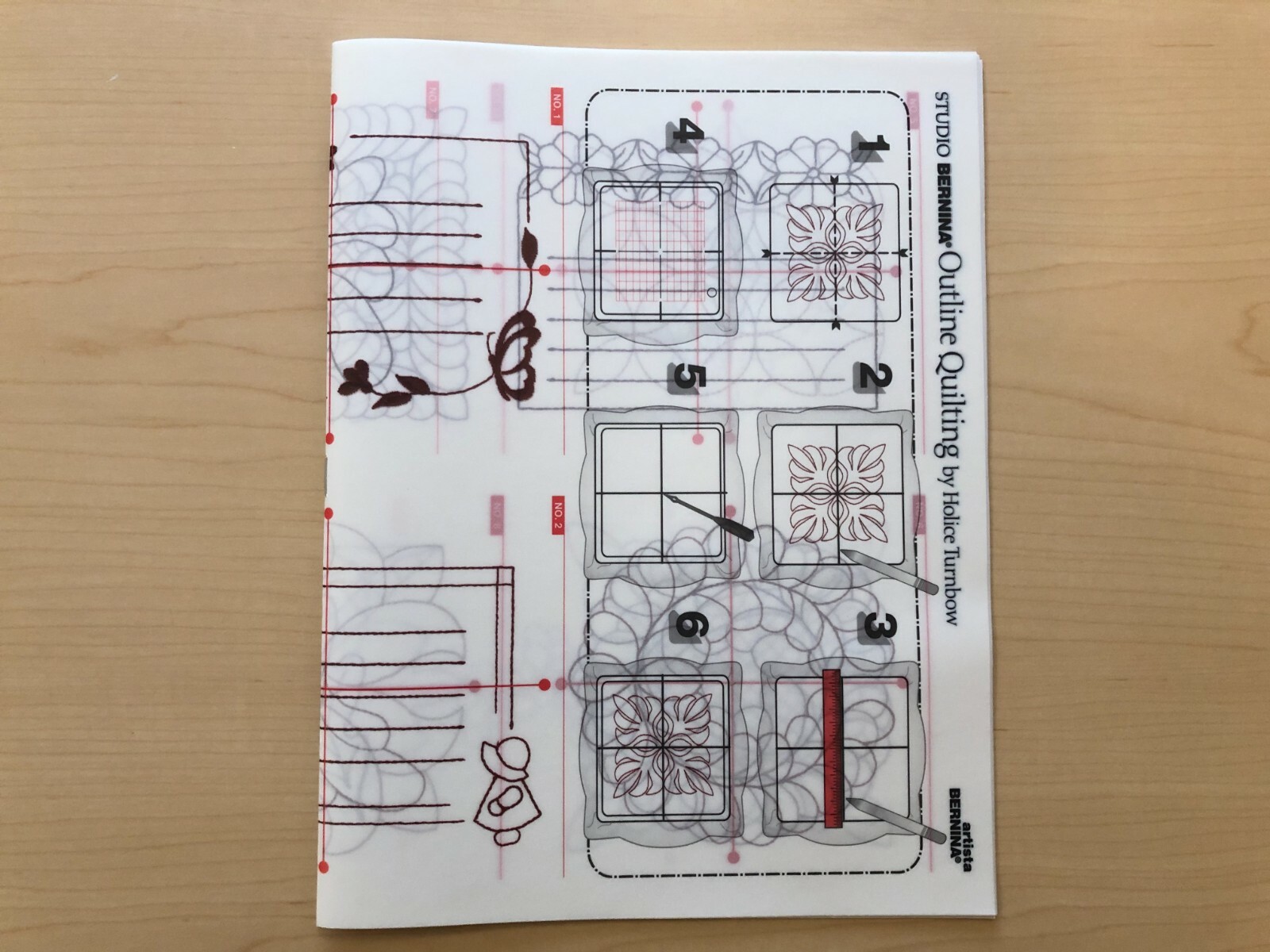 Studio Bernina Embroidery Design Card #531 Outline Quilting by Holice ...