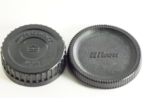 Nikon F Mount Body Cap Rear Cap Fuji Mark Nippon Kogaku Vintage Clean ...