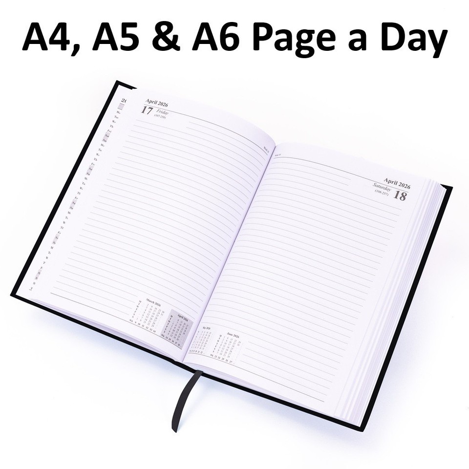 2026 Diary A4 A5 A6 Day to Page & Week To View Full Year Planner Desk ...