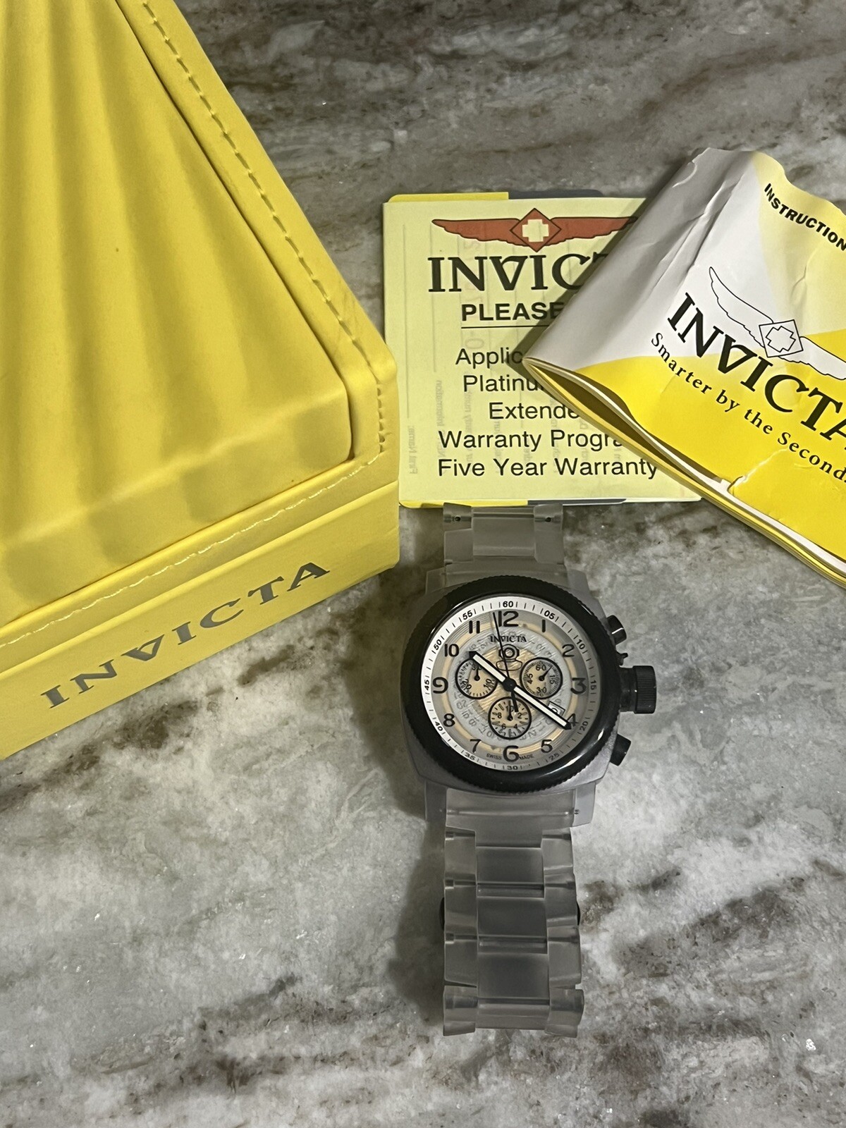 Invicta Men's 3903 Anatomic Collection Russian Diver Watch Clear Resin ...