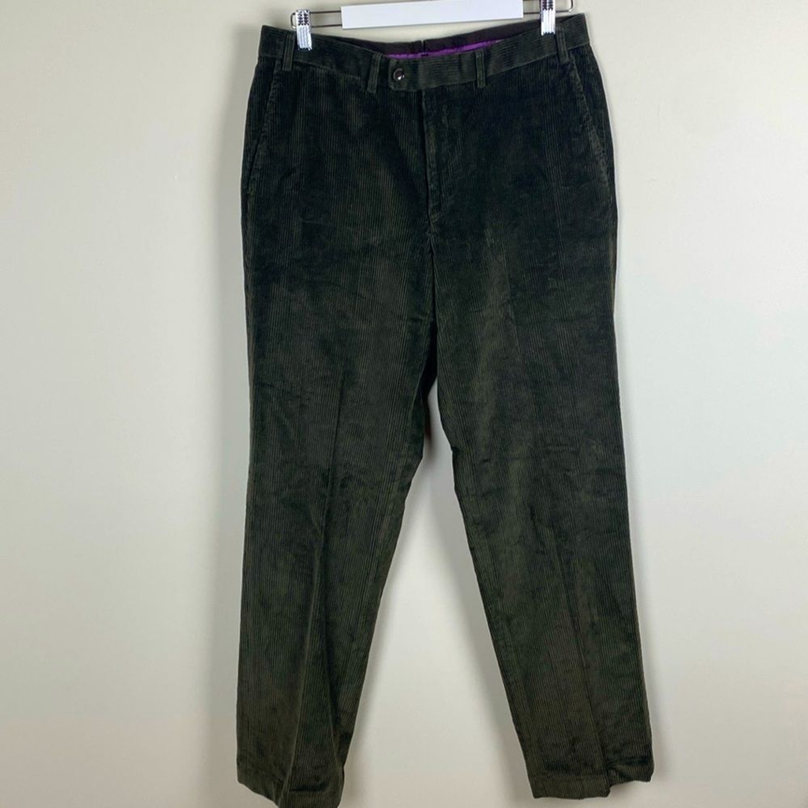 Hiltl Dark Olive Green Corduroy Pants Men's Size 34 | eBay
