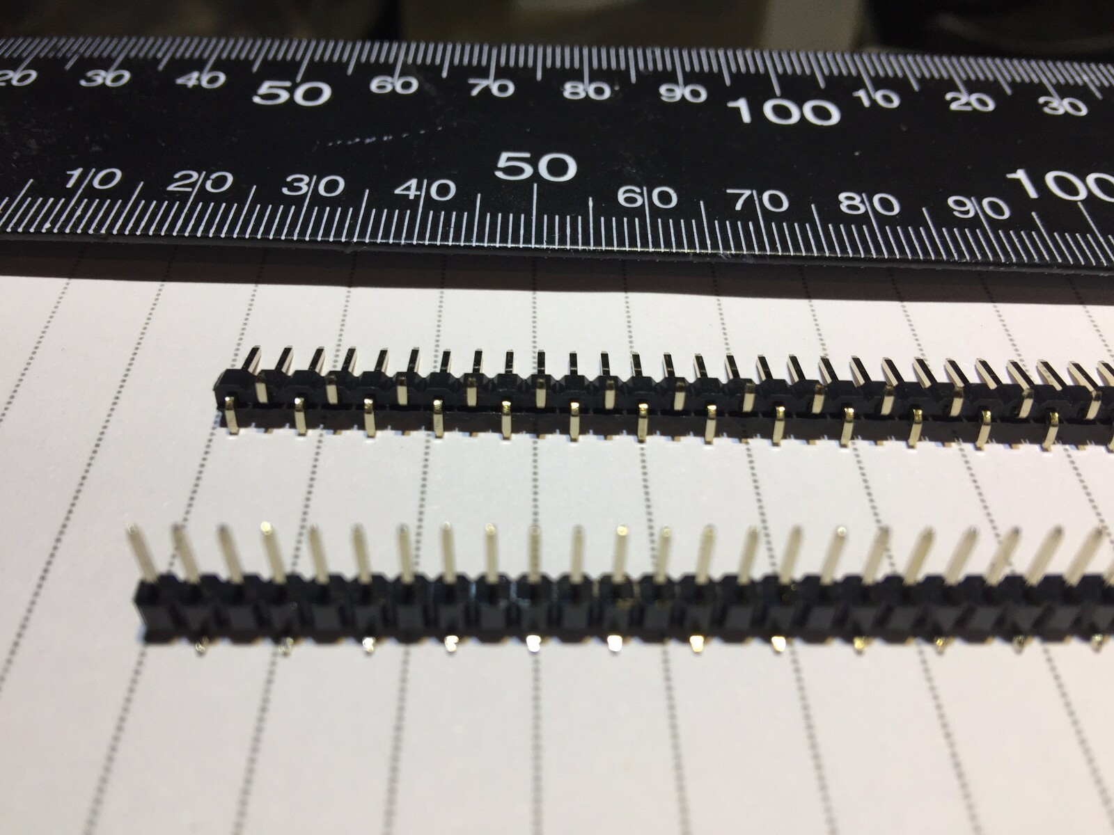 1x40 SMD SMT single row surface mount pin headers 2.54mm 0.1" 0.1 inch ...