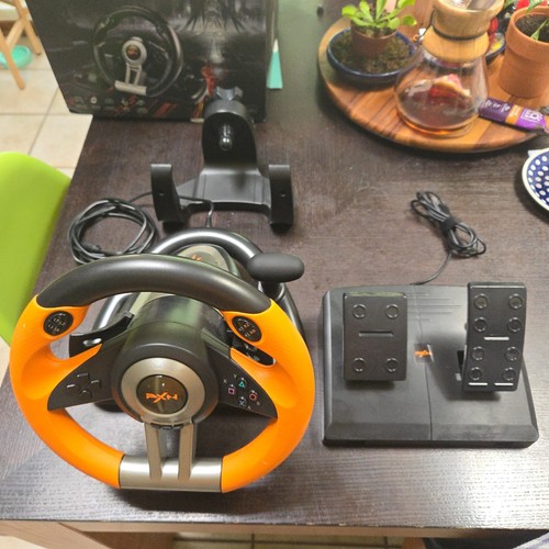 PXN V3 Pro Racing Car Gaming Steering Wheel w/Pedals for PS4 PS3 PC ...