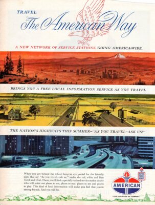 Vintage advertising print Gas Oil American Oil AMOCO Travel The ...