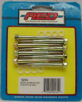 AED Holley Carb fuel Bowl Screw Set 4150 Style Double Pump Carburetor ...
