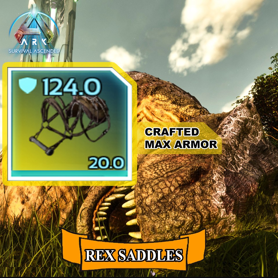 Ark Survival Ascended PC/PS5/XBOX PVE🔥Top Stats REX 43k HP 1560 DM ...