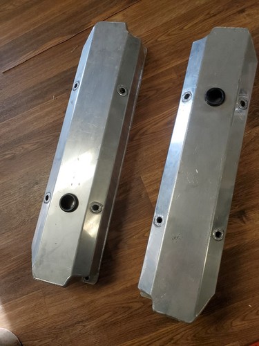 Big Block Dodge Mopar Fabricated Polished Aluminum Valve Covers 383 440 ...