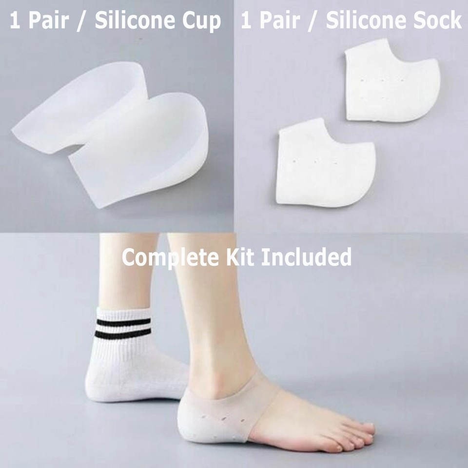 Concealed Footbed Enhancers Invisible Height Increase Silicone Insoles ...