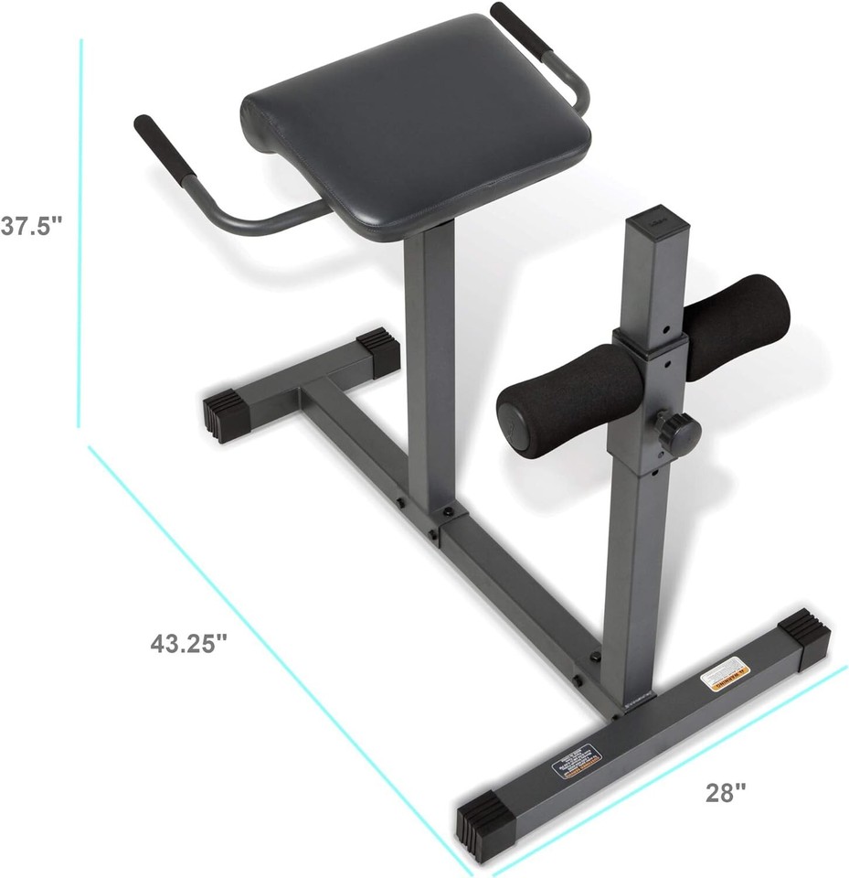Marcy Adjustable Hyperextension Roman Chair / Exercise Hyper Bench JD-3 ...
