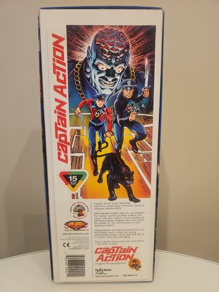 1999 Playing Mantis 12" CAPTAIN ACTION Figure Diamond Select | eBay