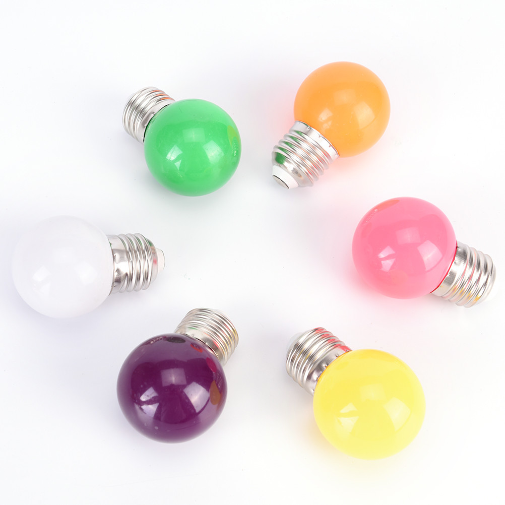 2W E27 mini LED Golf Ball Bulb Globe Light in Blue, Red, Green, Yellow ...