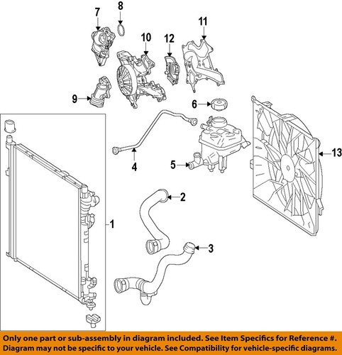 MERCEDES OEM 15-19 GL450 Cooling Radiator Components-Lower Hose ...