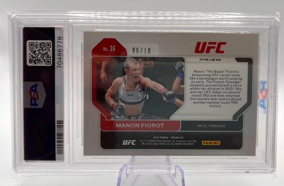 UFC Prizm 2022 Manon Fiorot Rookie True Gold /10 PSA 10 - POP 2 | eBay