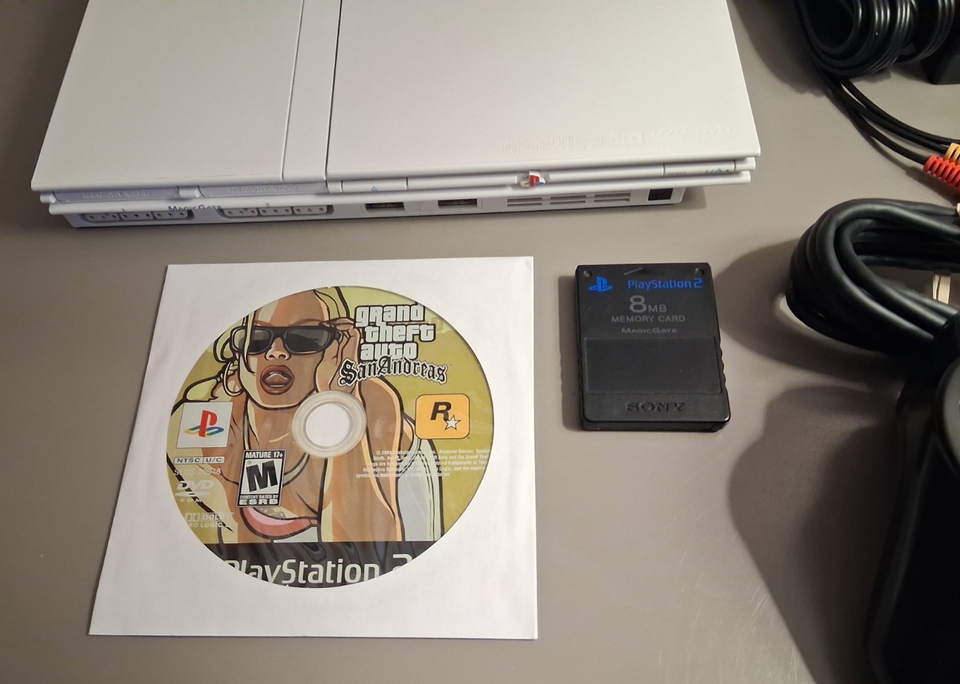 Sony Playstation 2 PS2 Slim Ceramic White Console System SCPH-79001 ...