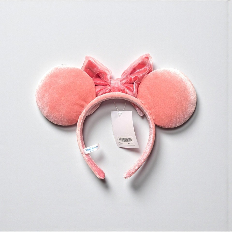 Tokyo Disney Resort Pink Velvet Minnie Ears Headband NWT Japan | eBay