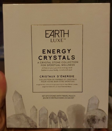 EARTH LUXE Energy Crystals For Spiritual Wellness 9 Stones W/Travel ...