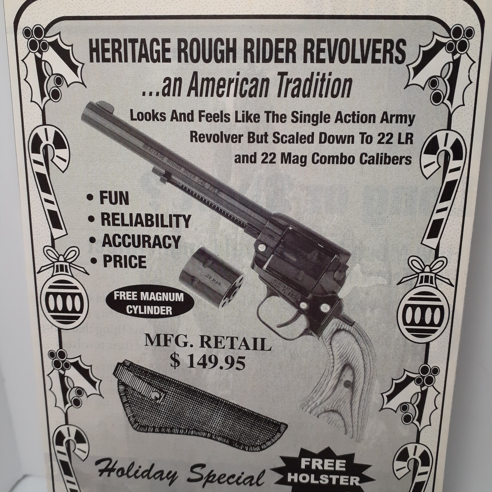 Vintage Heritage Rough Rider Revolvers Magazine Ad Year 2001 Era ...