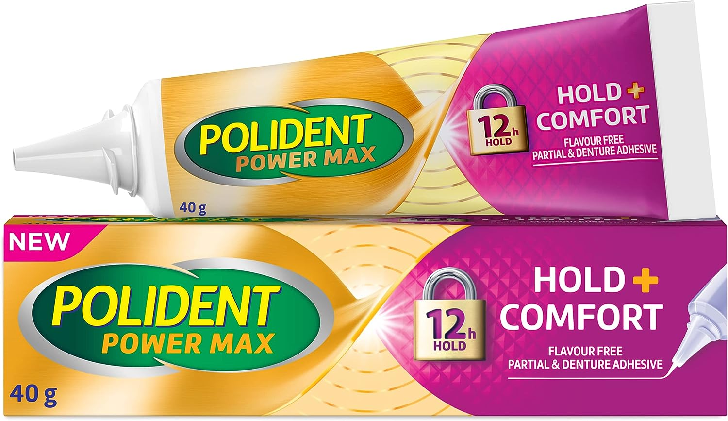 Polident Power Max Hold + Comfort, Adhesive Cream for Dentures ...