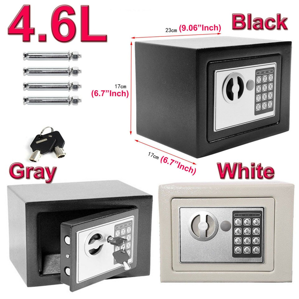 Solid Steel Fireproof Safe Security Home Office Money Cash Safety Mini ...