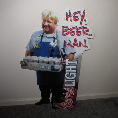 Coors Light Beer SIGN Hey Beer Man 1997 tin 36" SO COOL, RARE | eBay