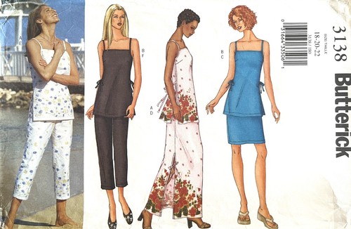 Butterick Misses' Top,Skirt,Pants Pattern 3138 Size 18-22 UNCUT | eBay