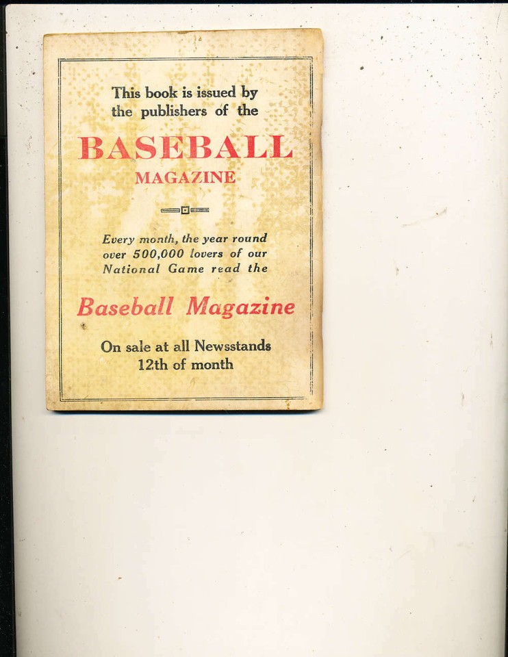 1925 Bat Bag Baseball Guide 4th Edition Magazine WW1 | eBay