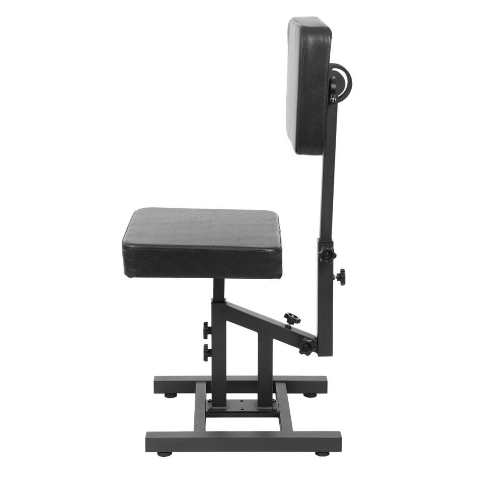 Black Adjustable Hair Chair with 180° Swivel, Ergonomic Design, Floor ...