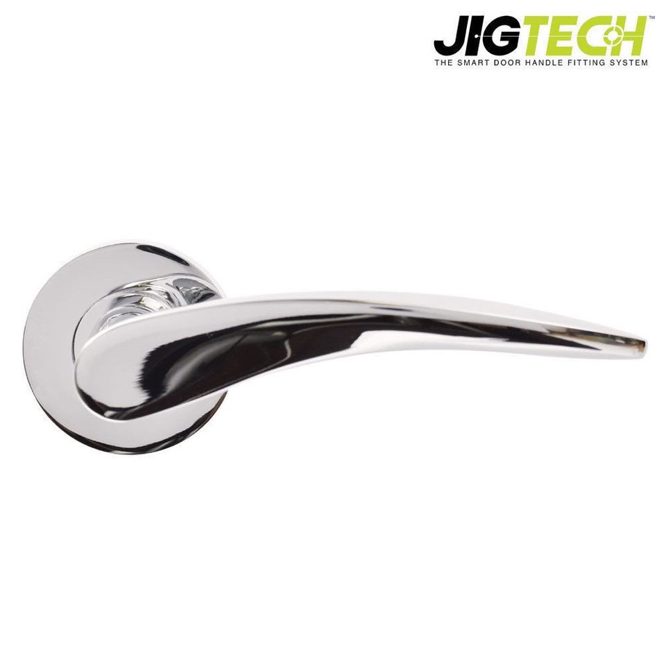 Jigtech VECTA New Door Handles Pack Hinge - Latch Pack Polished - Satin ...
