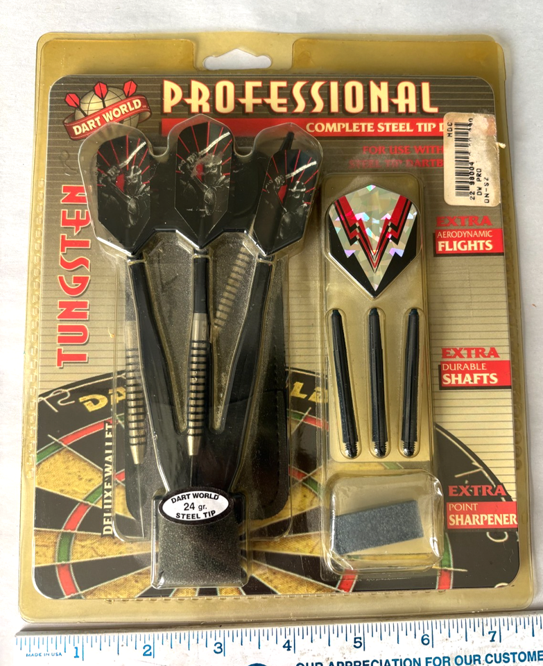 Dart World Tungsten Professional Darts 24gr Sealed Pack VTG Model 64200 ...